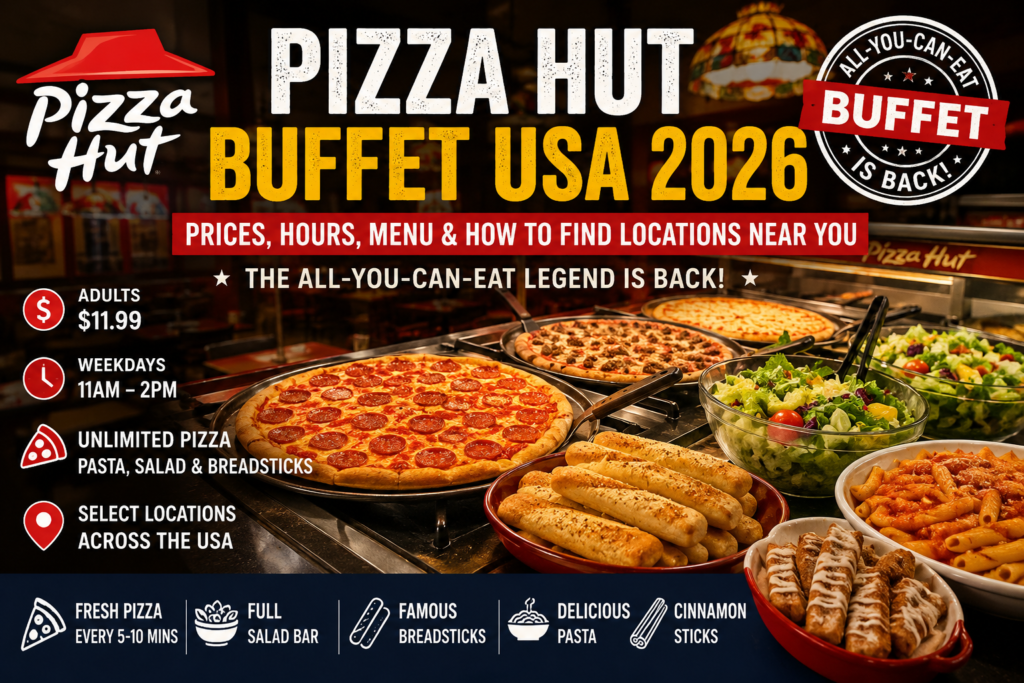 Pizza Hut Buffet USA 2026: Prices, Hours, Menu & Locations